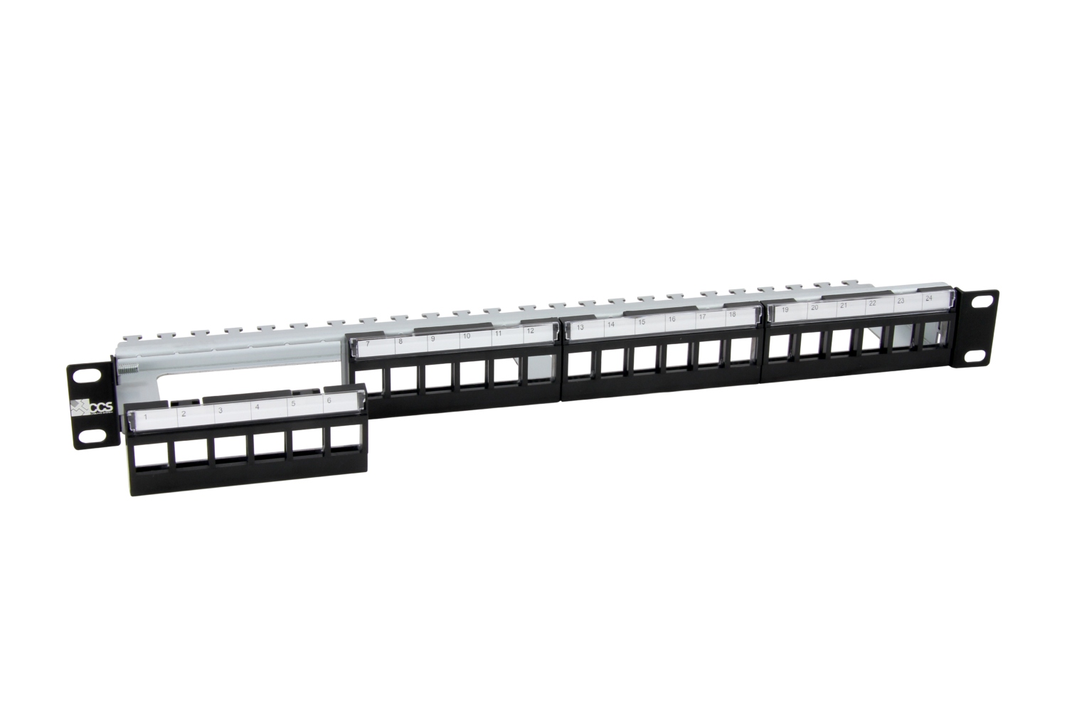 Patch Panel CCS 24 posizioni con 24 prese Cat.6 RJ45 non schermate UTP ...